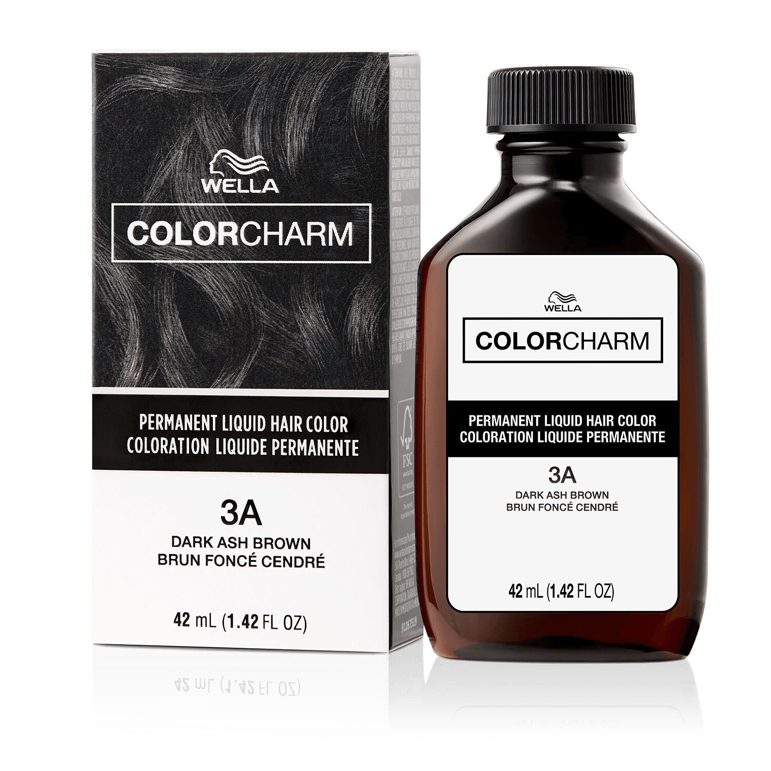3A Dark Ash Brown colorcharm Permanent Liquid Hair Color by Wella ...