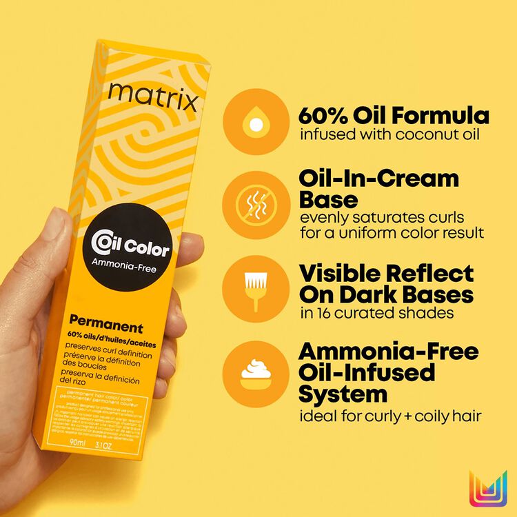 Matrix 8CG Medium Blonde Copper Gold Coil Color Ammonia-Free Permanent ...