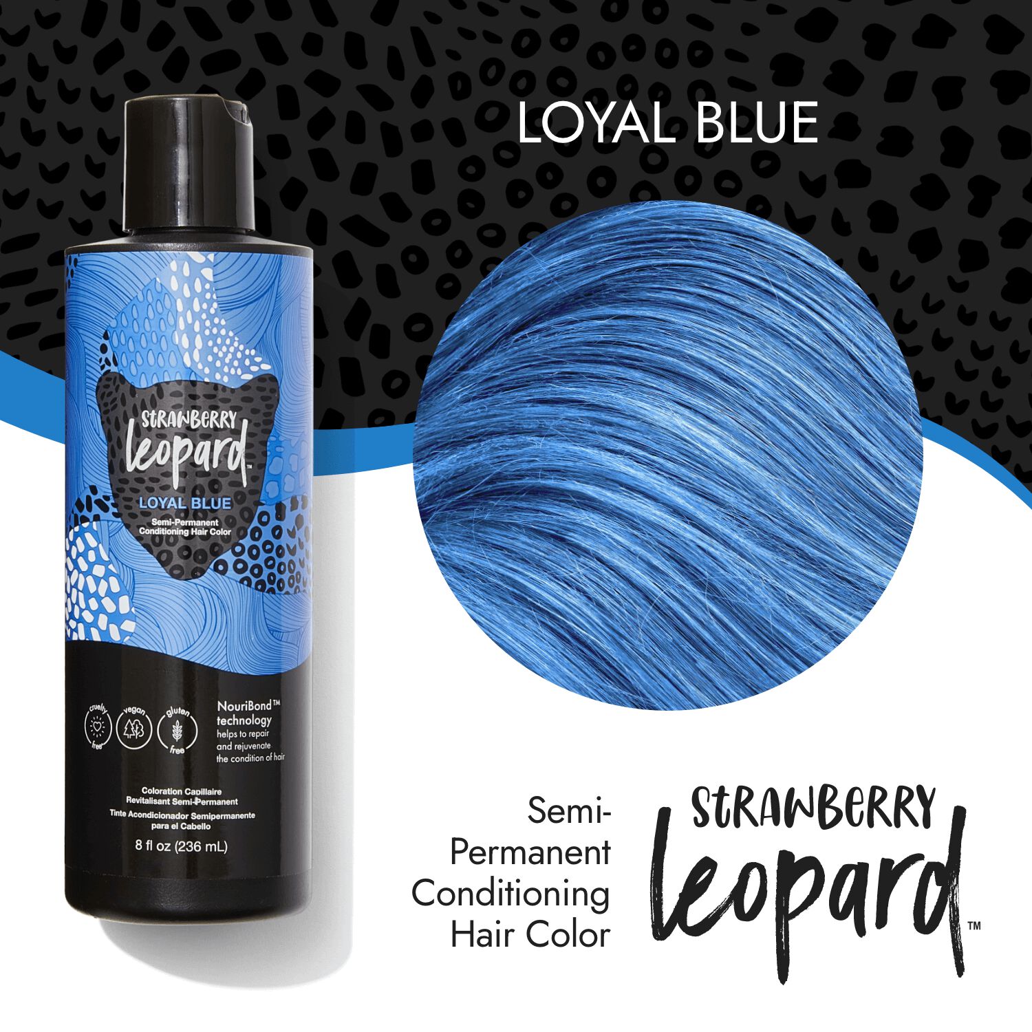 Strawberry Leopard Loyal Blue Semi Permanent Conditioning Hair Color ...