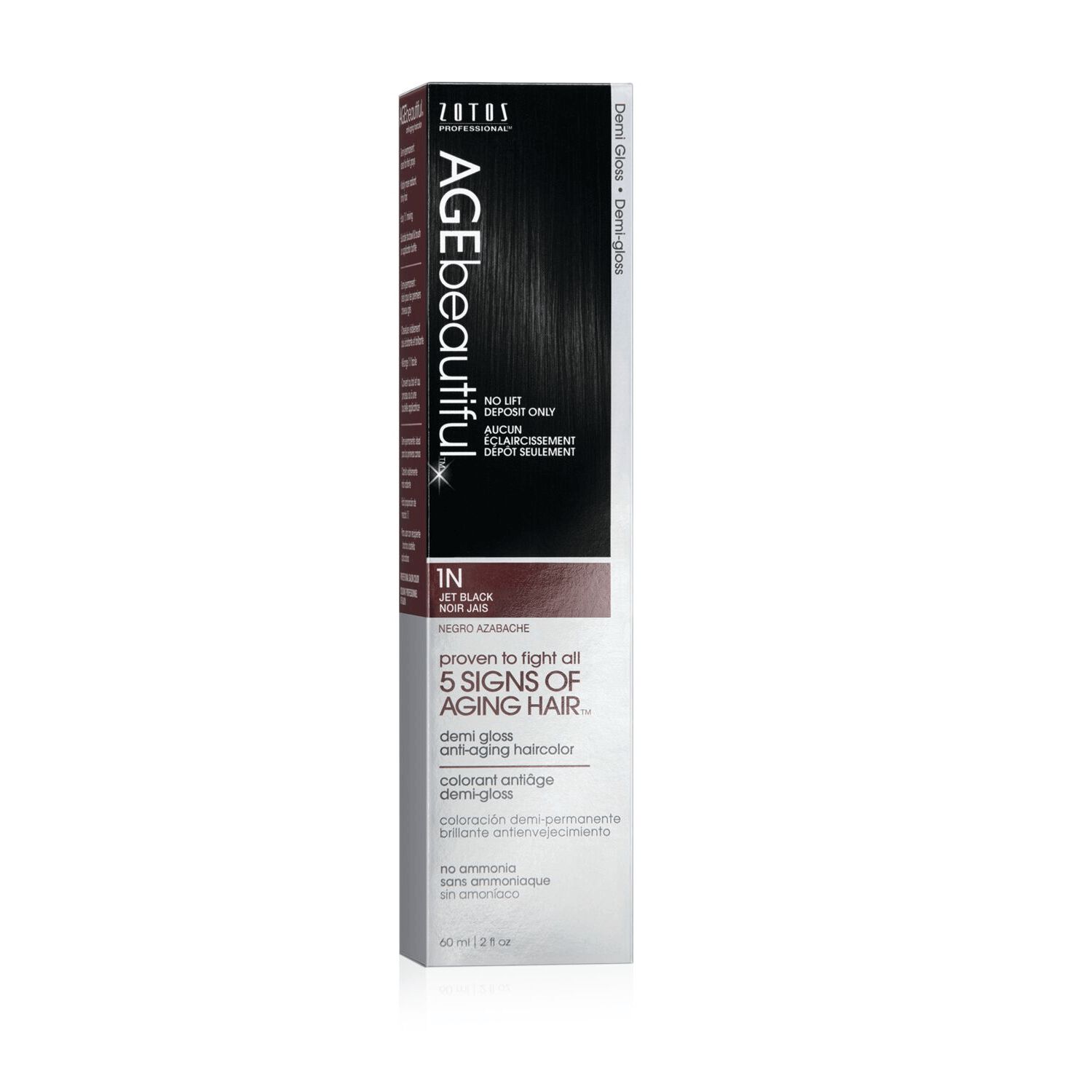 1N Jet Black Permanent Liqui-Creme Hair Color by AGEbeautiful ...