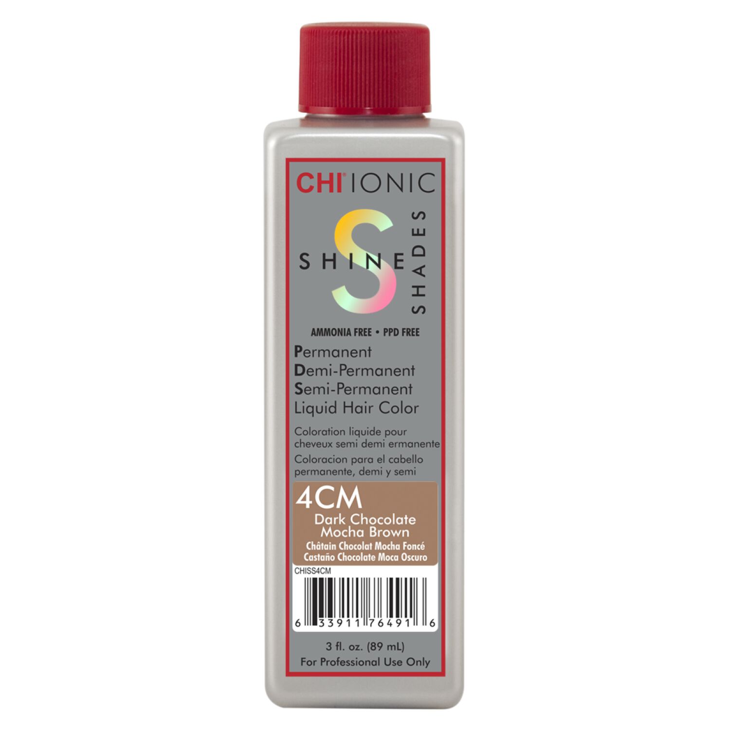CHI Ionic Shine Shades 4CM Dark Mocha Brown | Permanent Hair Color ...