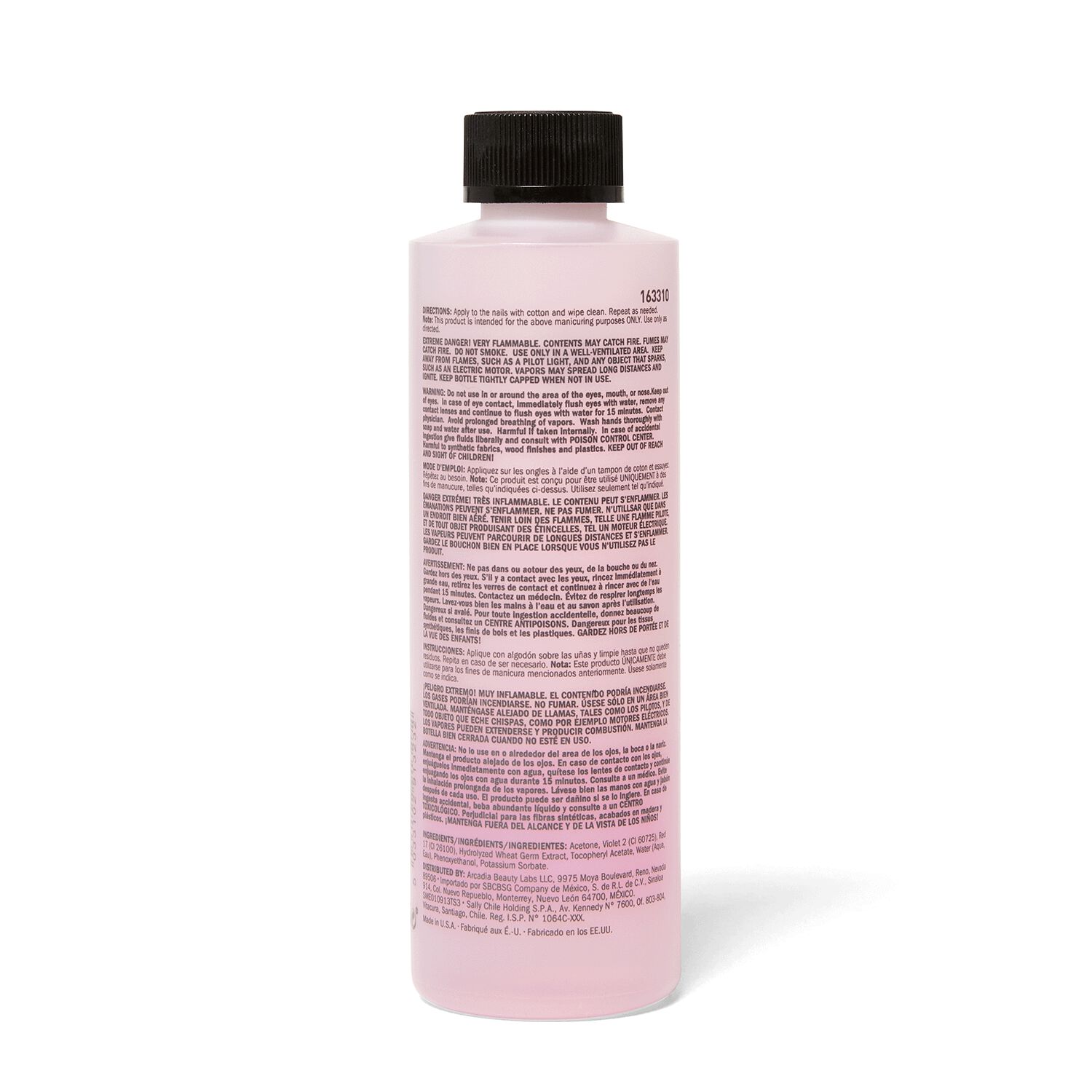 Beauty Secrets Acetone Nourishing Nail Polish Remover 8 oz