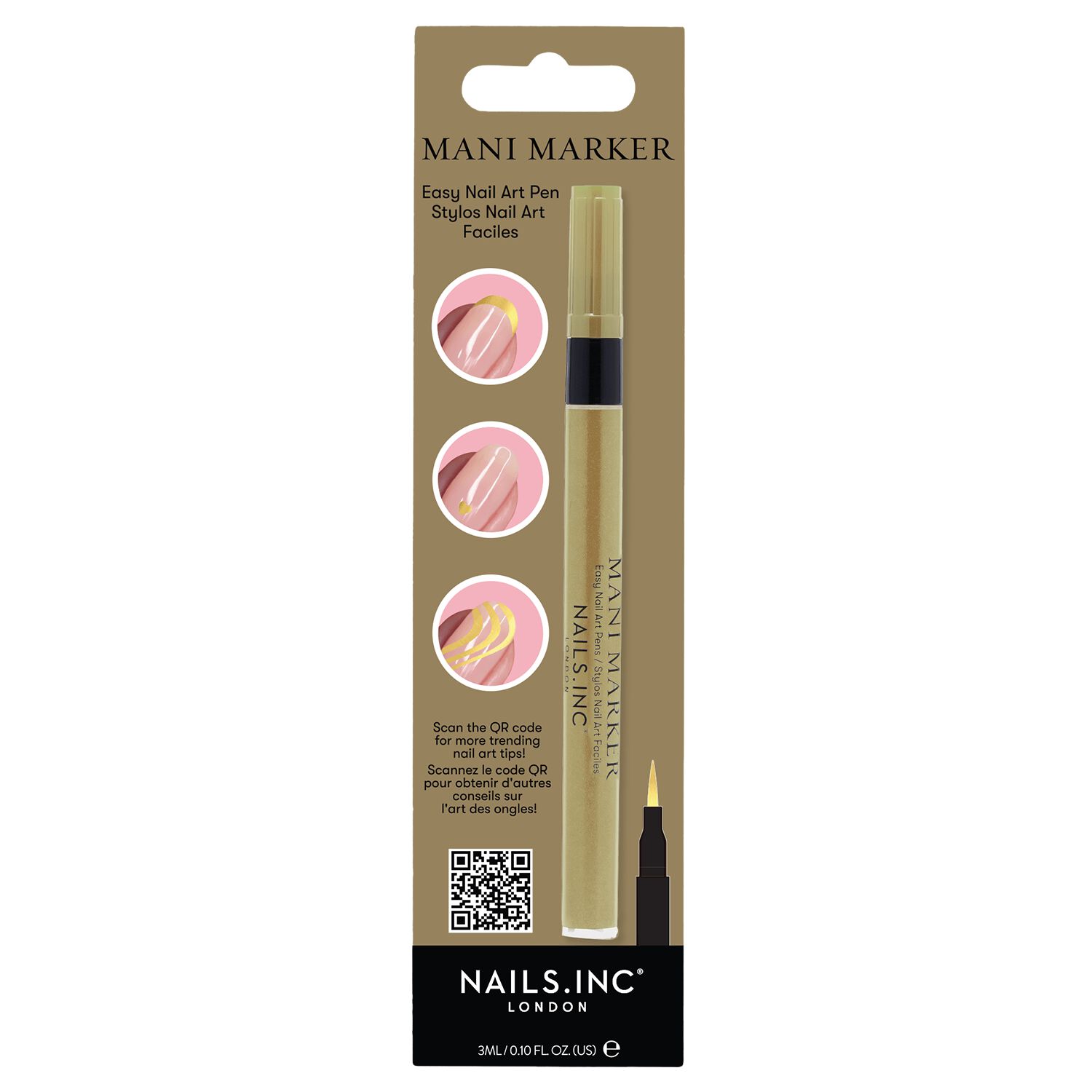 Nails INC Gold Mani Marker | Nail Polish Mani Marker | Sally Beauty