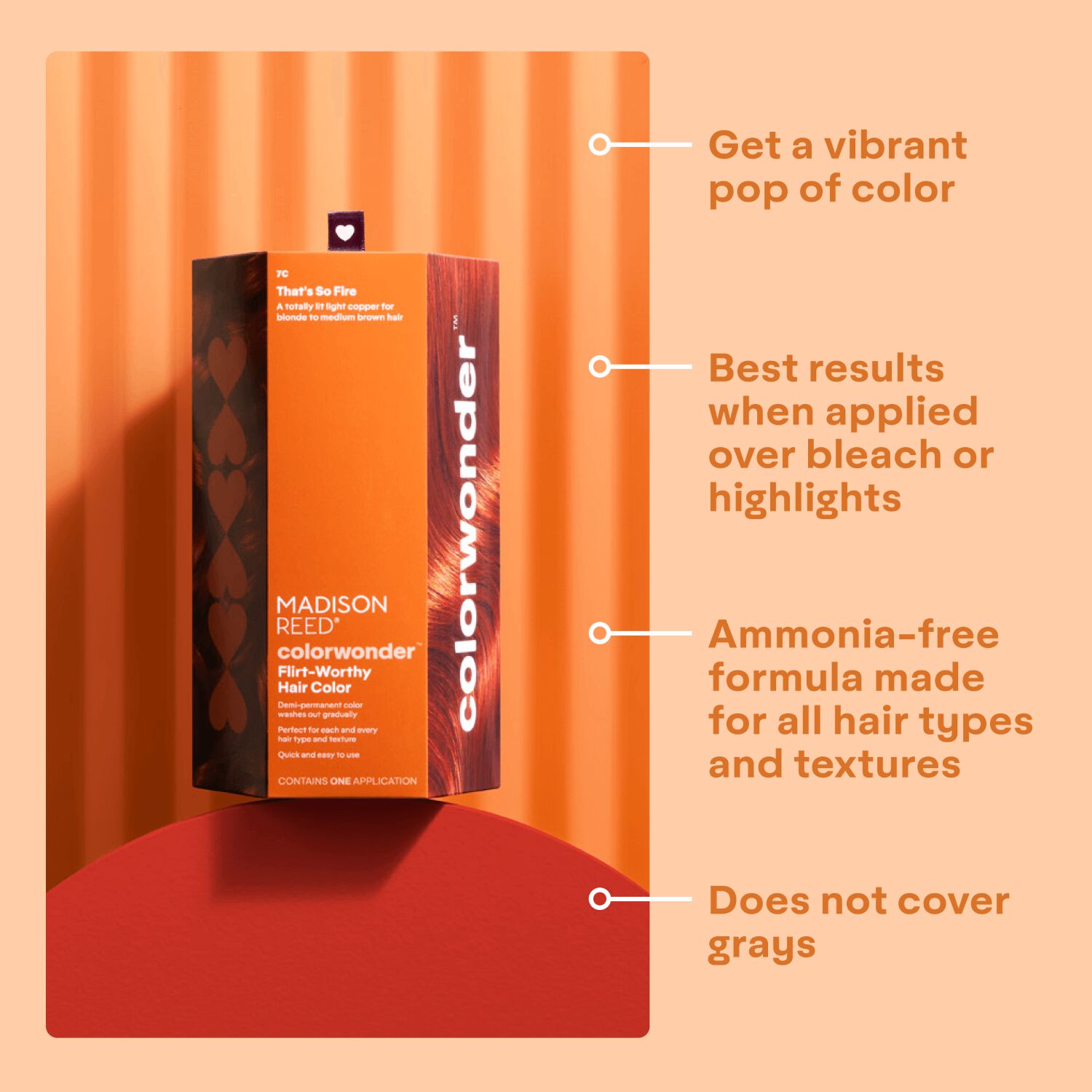 ColorWonder Demi-Permanent Hair Color Kit 7C That's So Fire | Sally Beauty