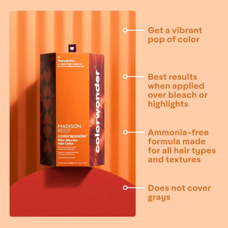 ColorWonder Demi-Permanent Hair Color Kit 7C That's So Fire | Sally Beauty