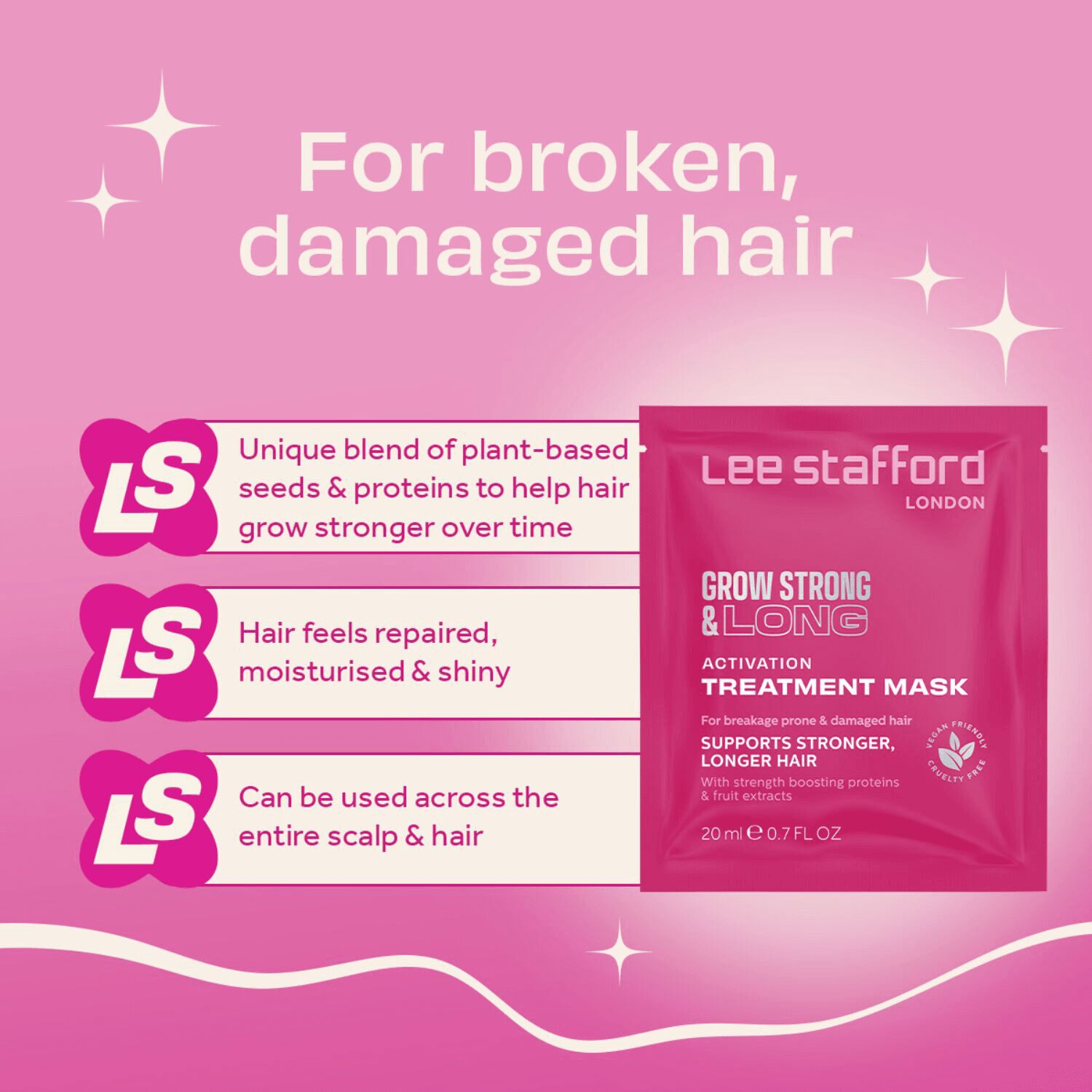Lee Stafford Activation Treatment Mask Sachet | Grow Strong and Long ...
