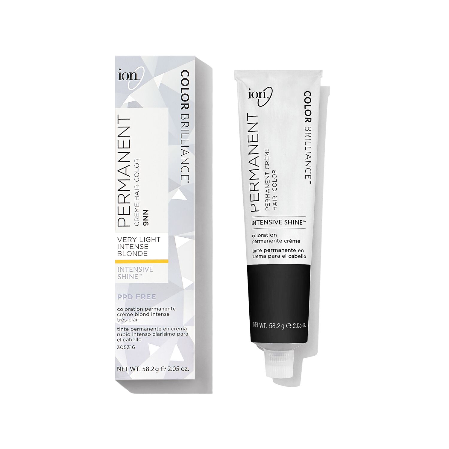 Ion 9NN Very Light Intense Blonde Permanent Creme Hair Color by Color ...