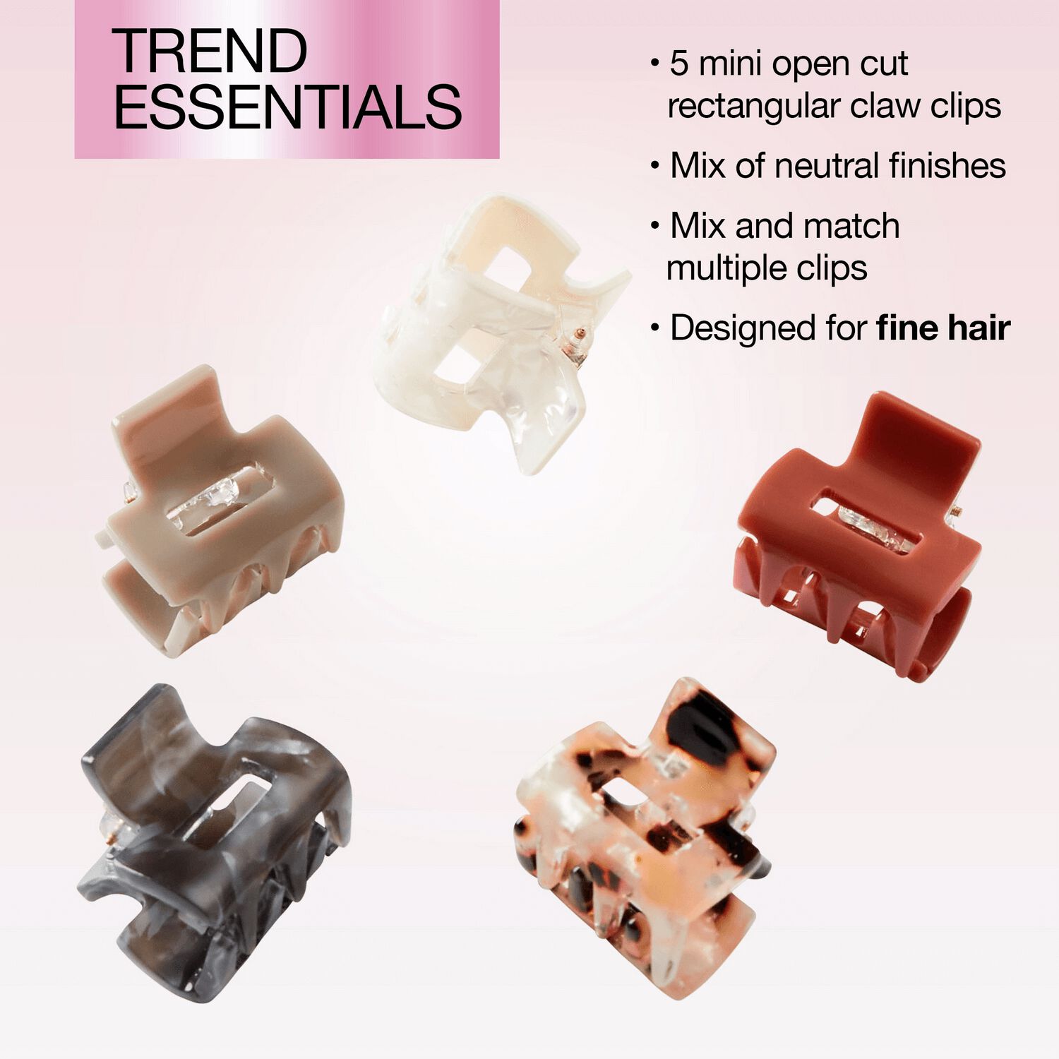 Scunci Mini Claw Clips 5 pack | Hair Accessories | Sally Beauty