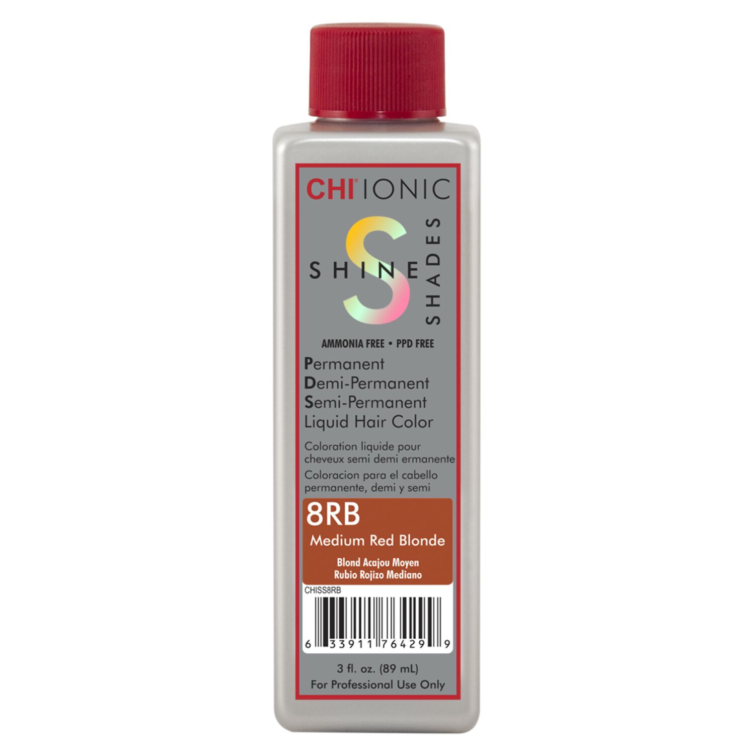 CHI Ionic Shine Shades 8RB Medium Red Blonde | Permanent Hair Color ...