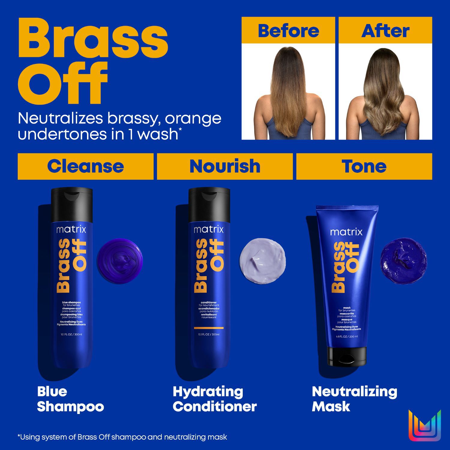 Matrix Brass Off Blue Shampoo | Sally Beauty