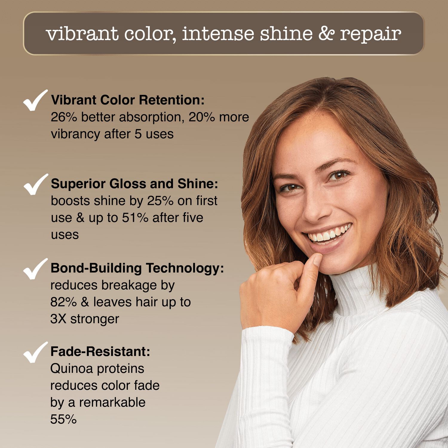 Light Brown Glossy Color & Gloss & Repair Semi Permanent Hair Gloss ...