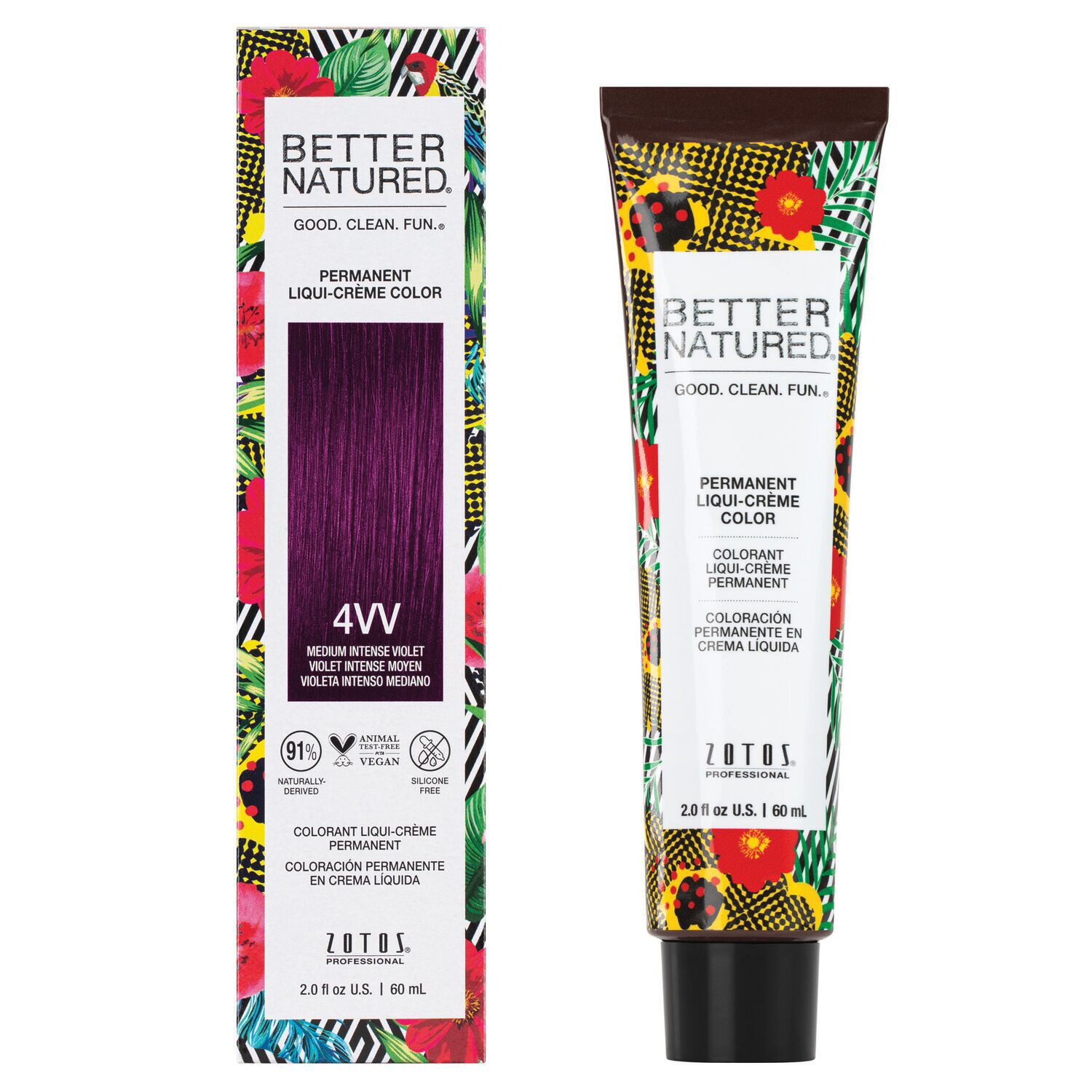 Better Natured 4VV Medium Intense Violet Permanent Liqui-Crème Hair ...