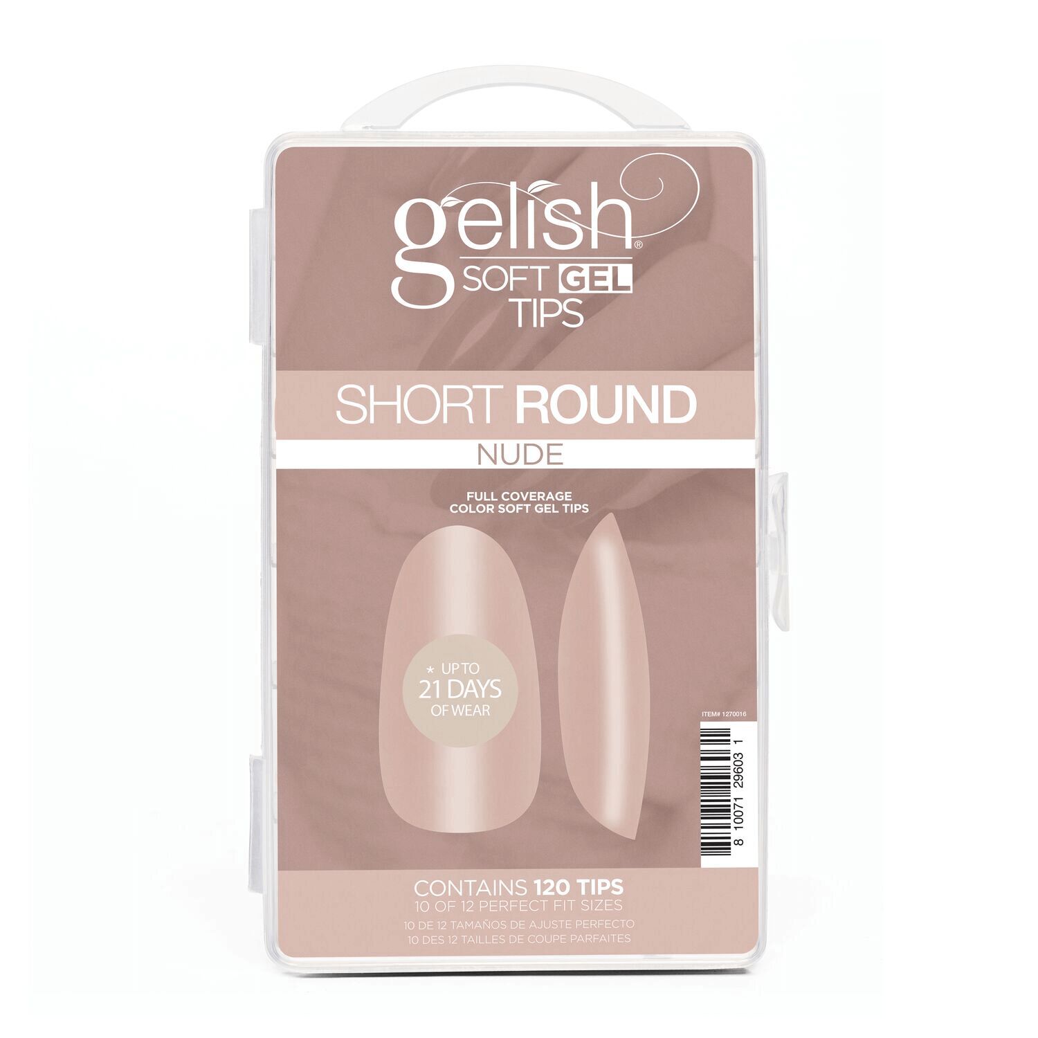 Gelish Soft Gel Tips 120 CT Short Round | Full Coverage | Sally Beauty