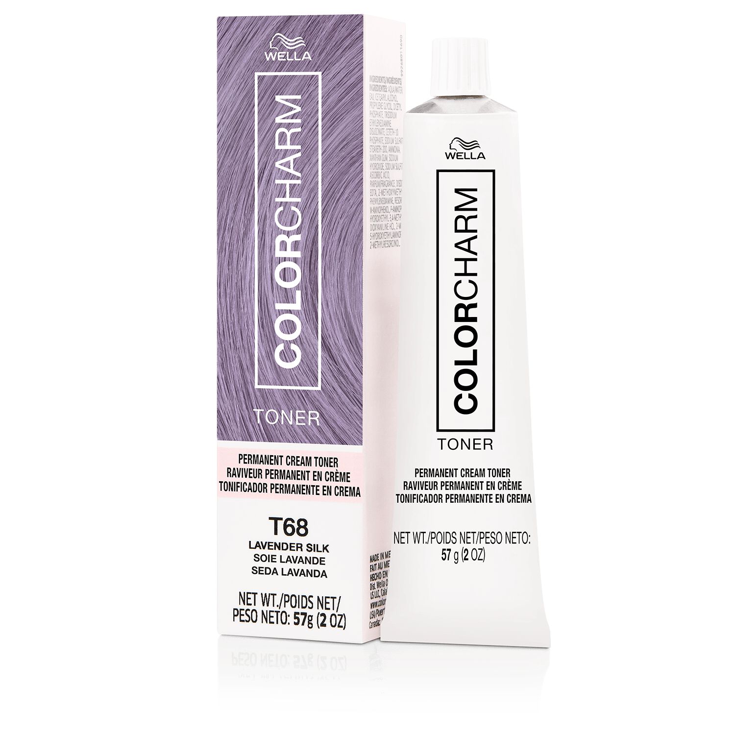 Wella colorcharm T68 Lavender Silk Permanent Cream Toner | Sally Beauty