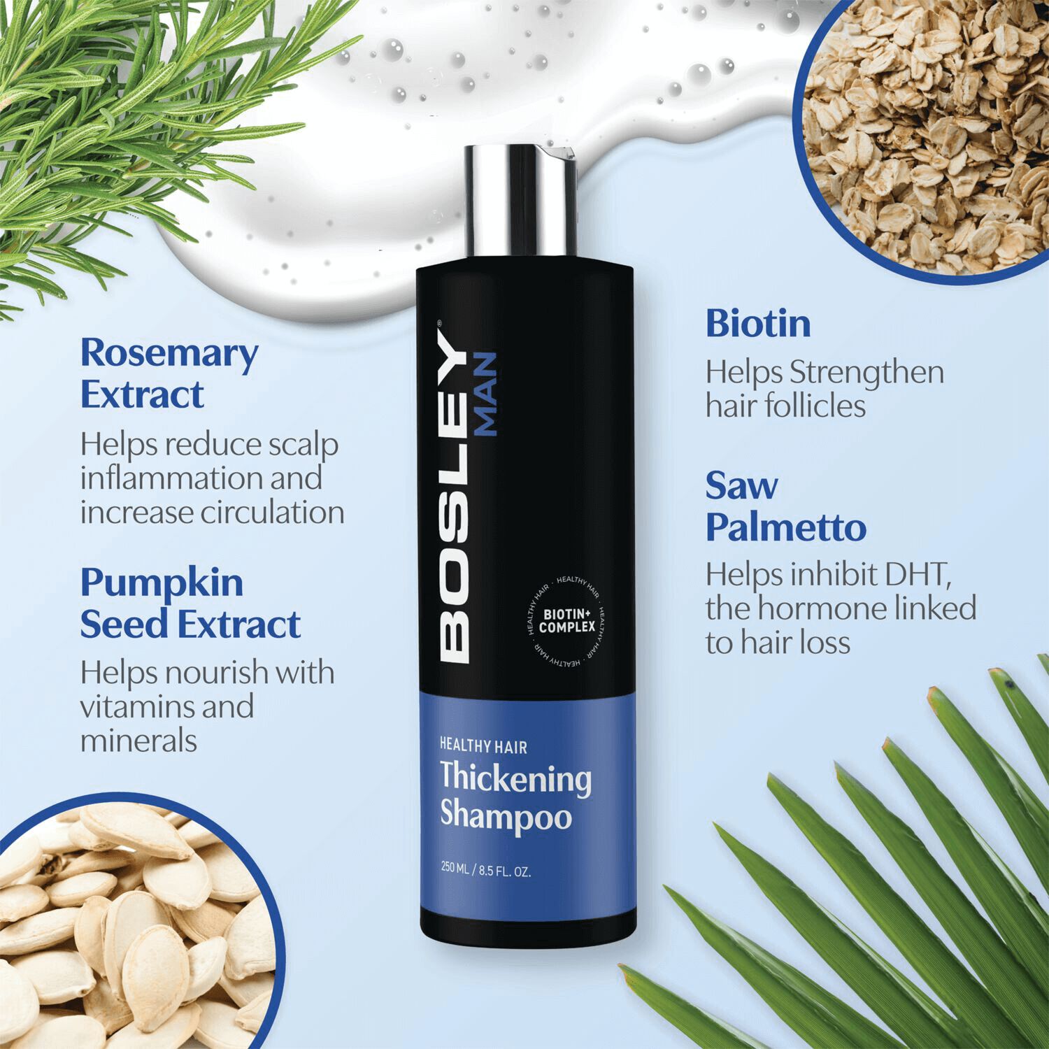 Bosley Men's Healthy Hair Thickening Shampoo | Sally Beauty