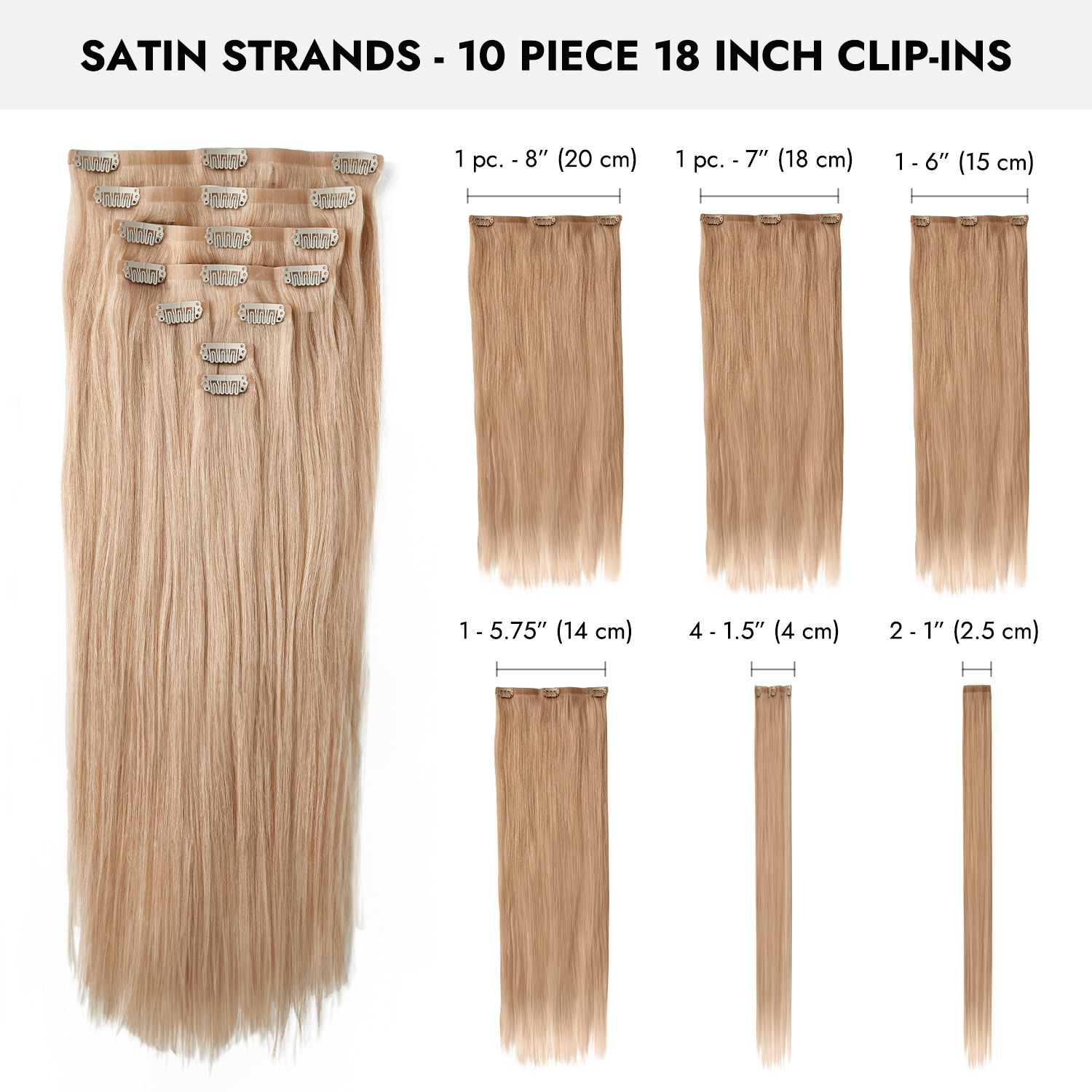 Satin Strands Blonde 18 Inch Seamless Clip-in Hair Extensions | Sally ...