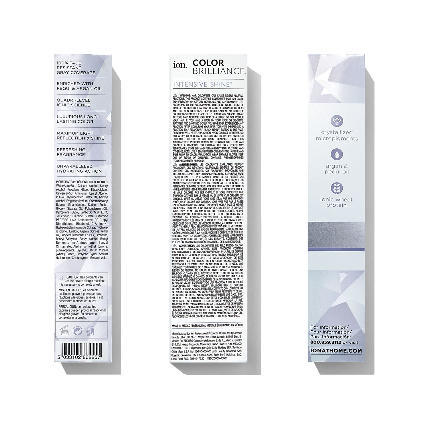 Ion 7SP-HM Silver Pearl Permanent Creme Hair Color by Color Brilliance ...