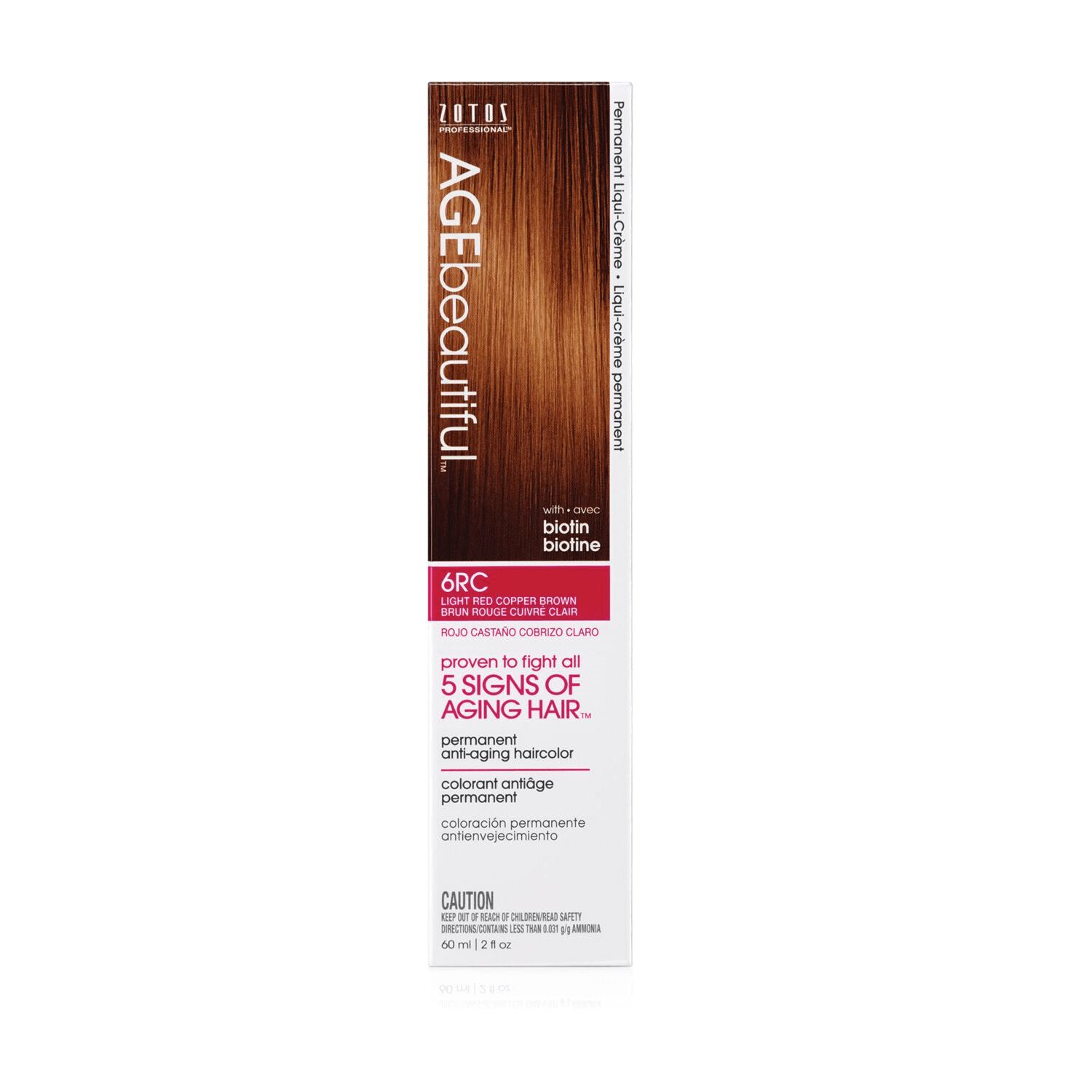 6RC Light Red Copper Permanent Liqui-Creme Hair Color by AGEbeautiful ...