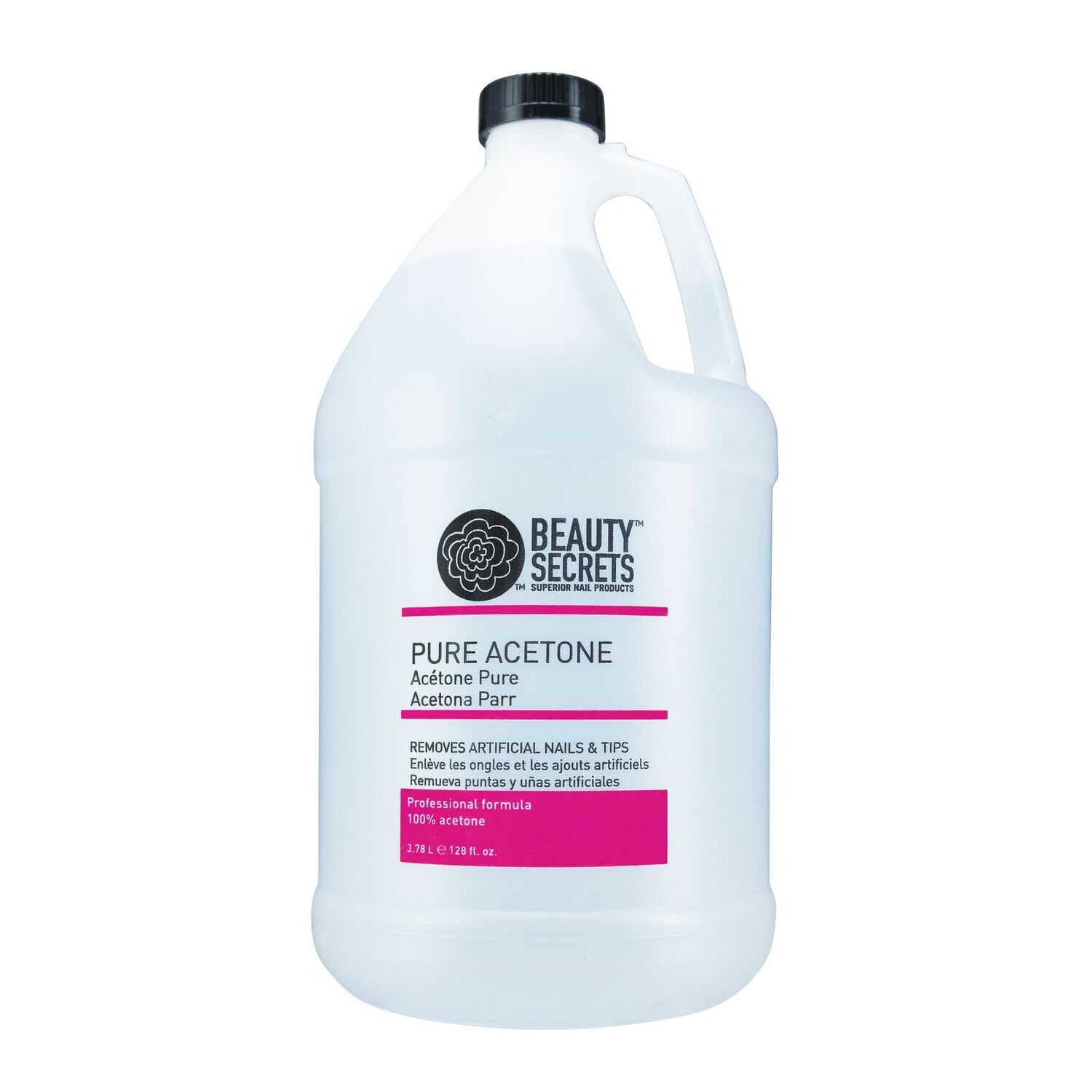 Beauty Secrets Pure Acetone Manicurist Solvent 1 gallon - Nail Polish and Acrylic Remover ...