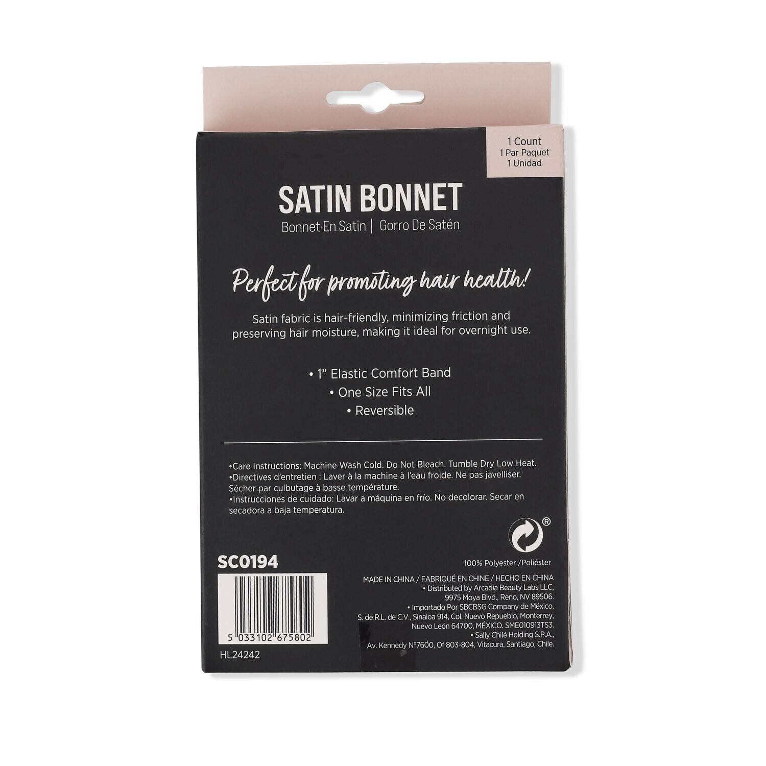Salon Care Pink Satin Bonnet | Hair Accessories | Sally Beauty