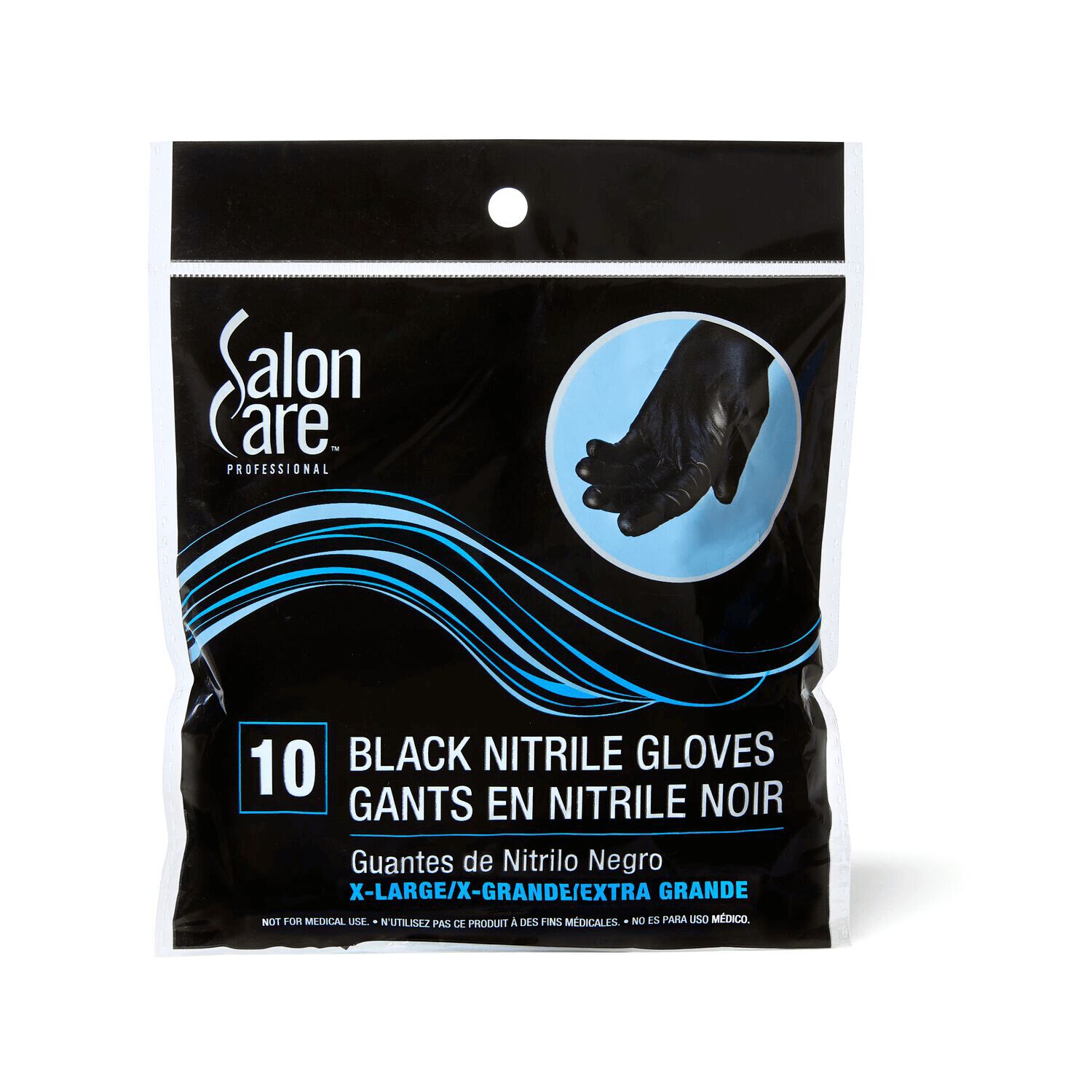 Salon Care X Large 10ct Black Nitrile Gloves | Sally Beauty