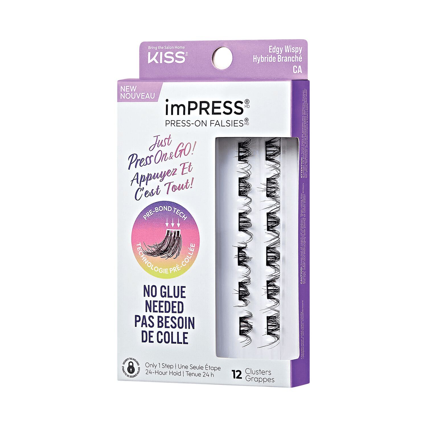 KISS imPRESS Press on Falsies - Edgy Wispy Lashes | False Eyelashes ...