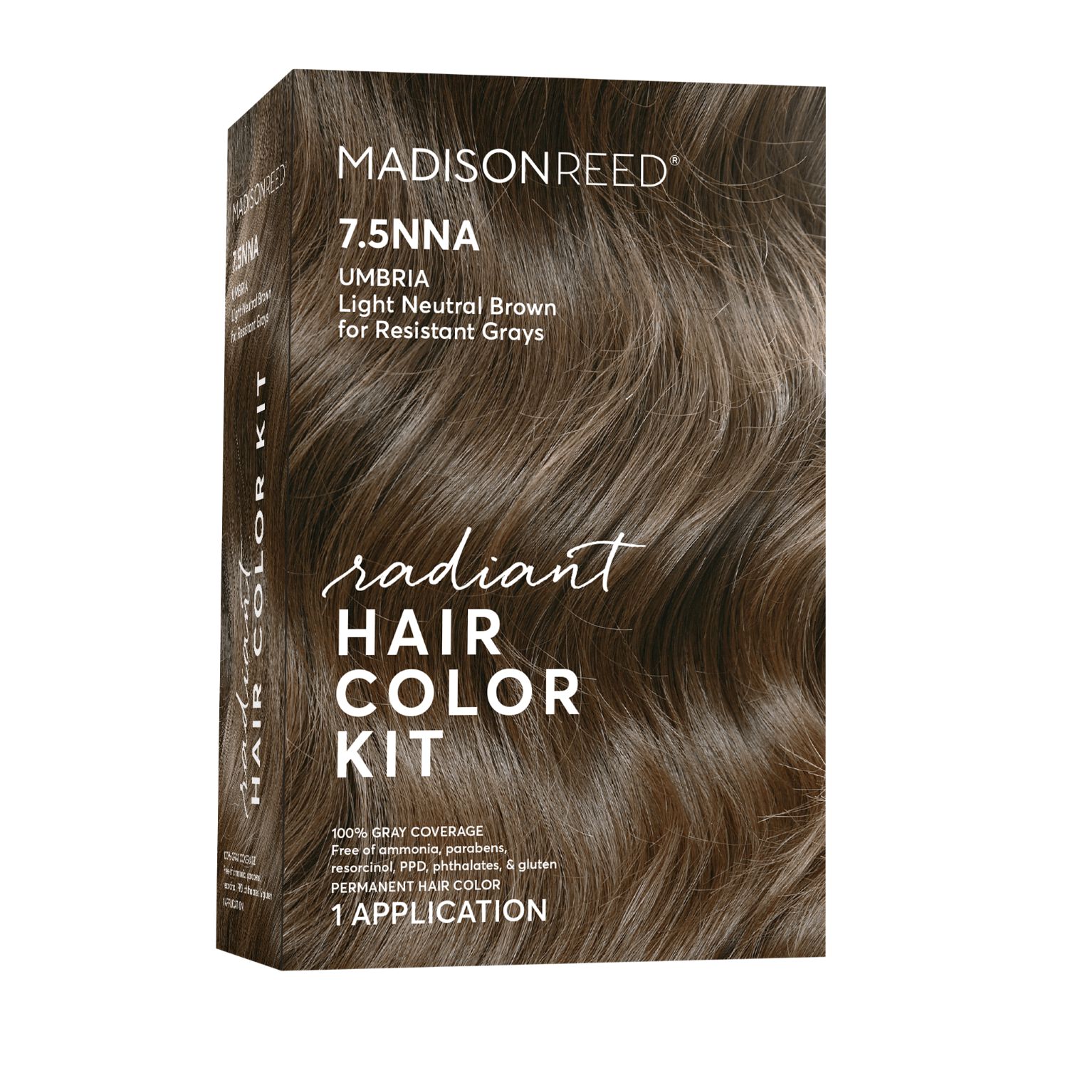 Radiant Cream Color Permanent Hair Color Kit 7.5NNA Umbria Light Brown ...