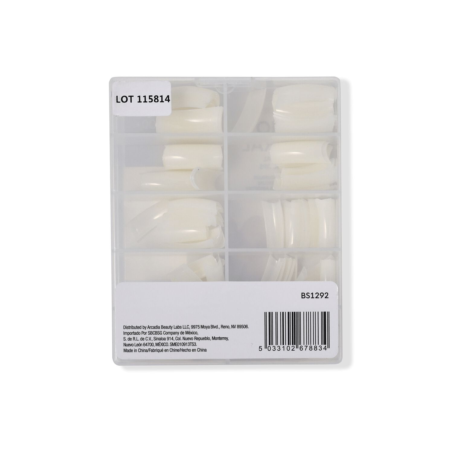 Beauty Secrets Cosmo Natural Straight Natural Half-Well Nail Tips ...