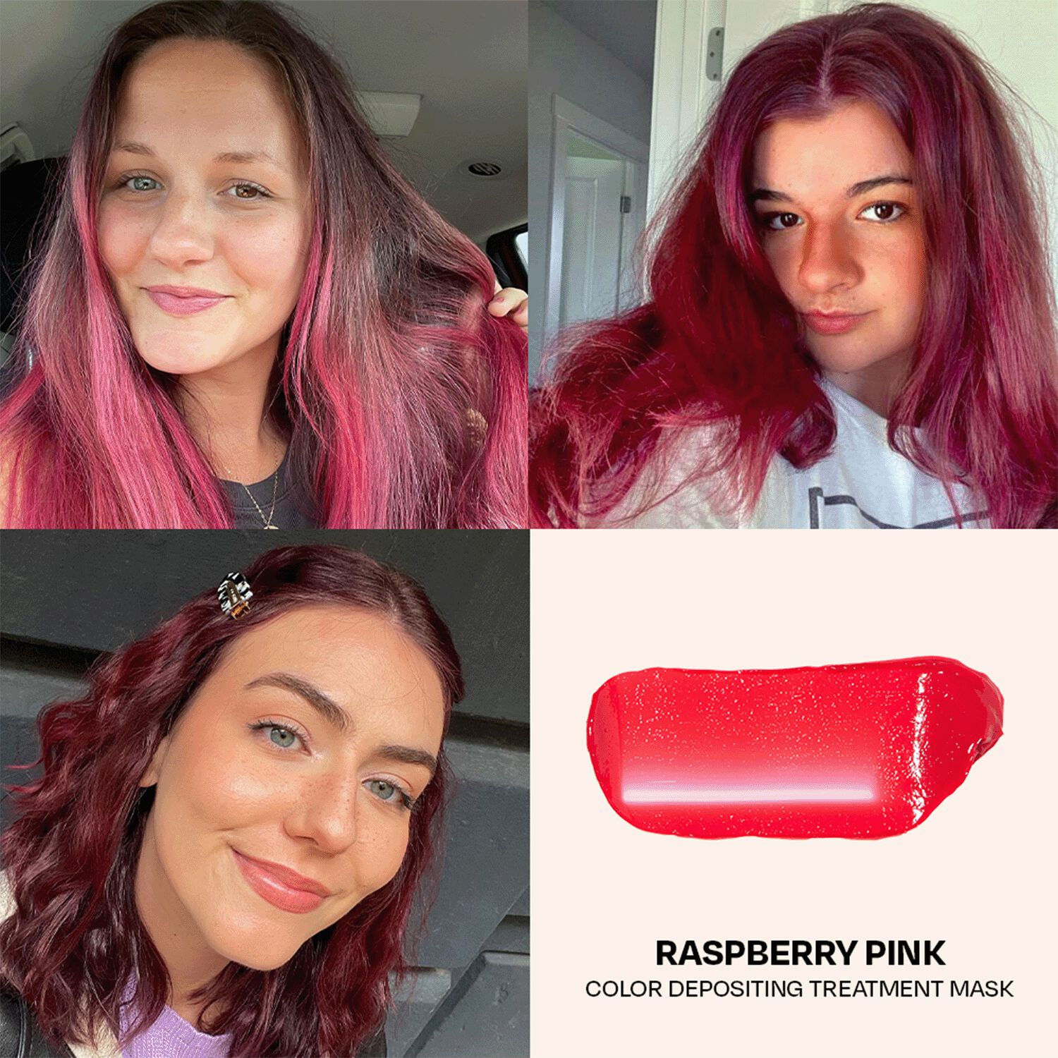 Overtone Color Depositing Treatment Mask Raspberry Pink | Hair Color ...