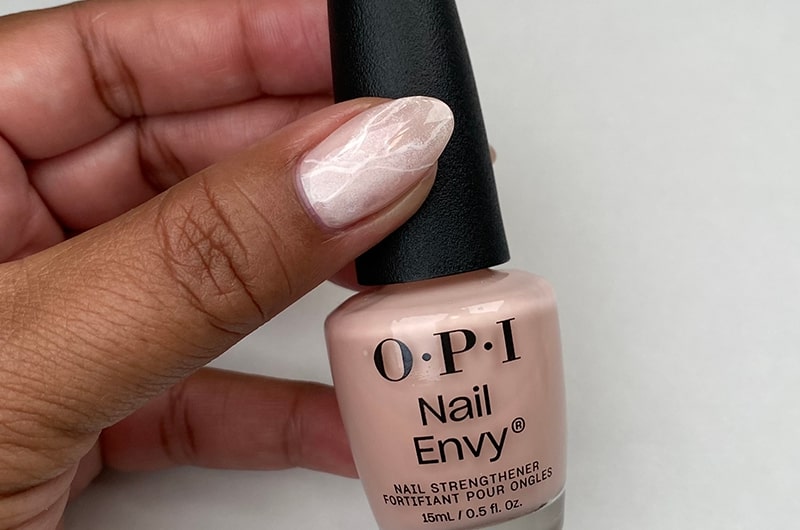 OPI Nail Envy Rose Quartz Nail Art