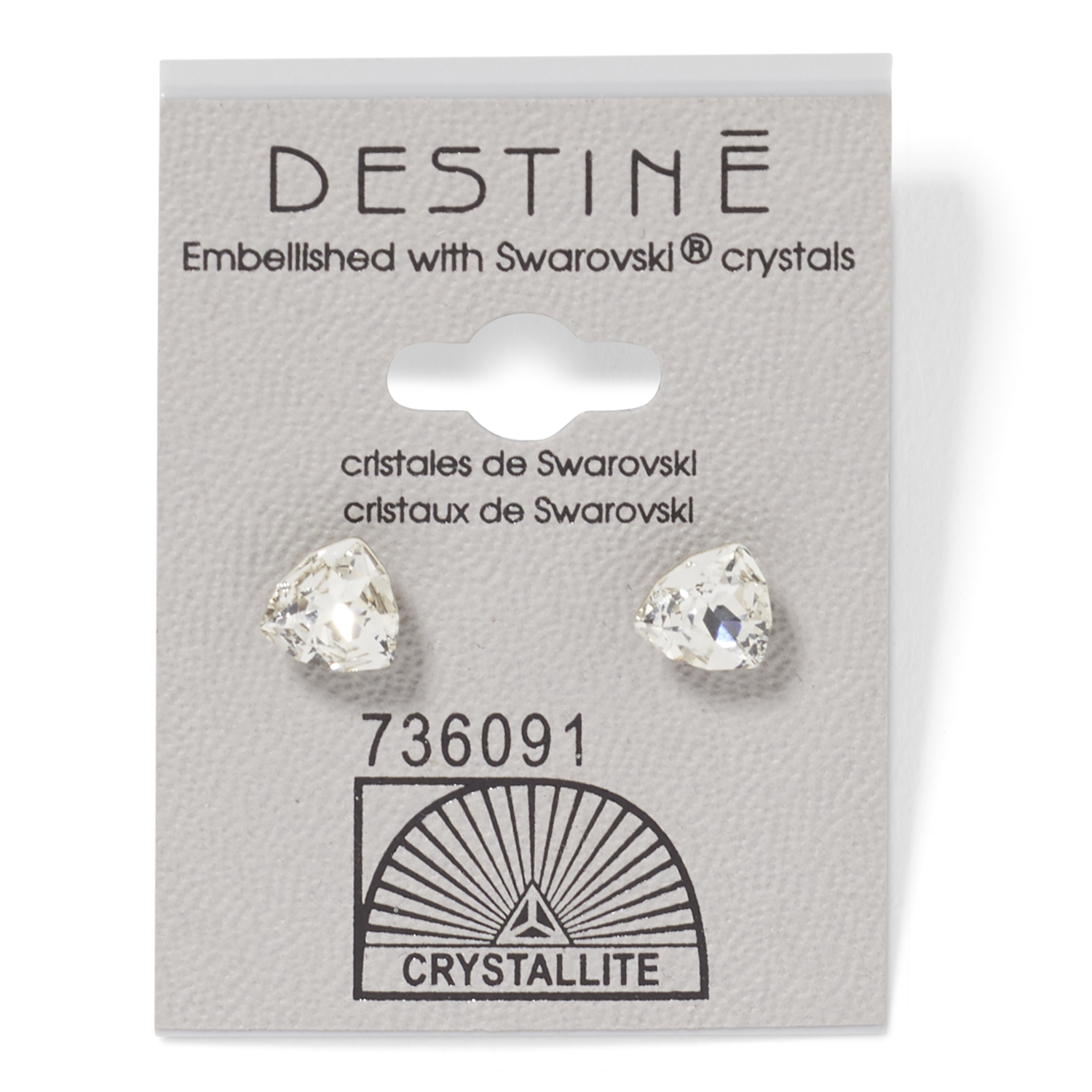 Crystallite Destine Trillian Crystal Earrings 7 mm